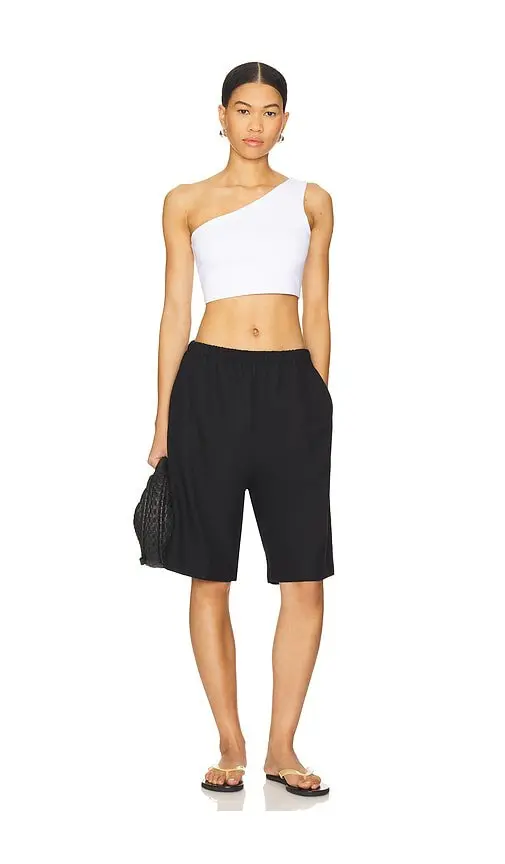 Susana Monaco One Shoulder Crop Top