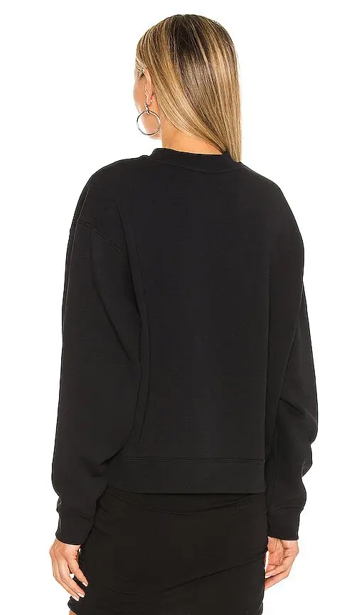 Alexander Wang Essential Terry Crew Sweatshirt With Puff Paint Logo