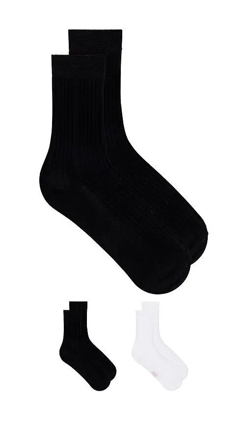 STEMS Silky Rib Set Of Two - Black