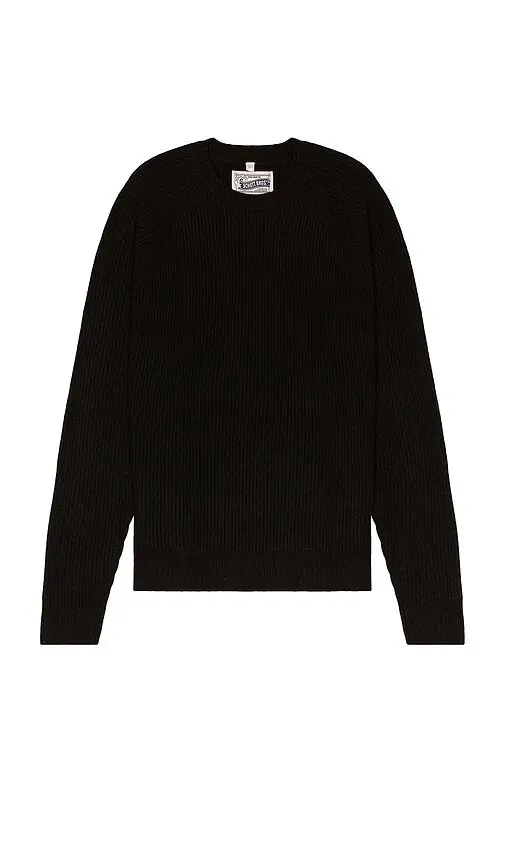 SCHOTT Ribbed Wool Crewneck Sweater