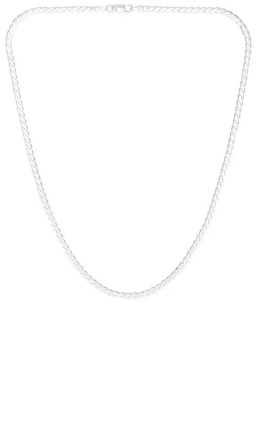 LOREN STEWART Serpentine Chain Necklace - Metallic Silver