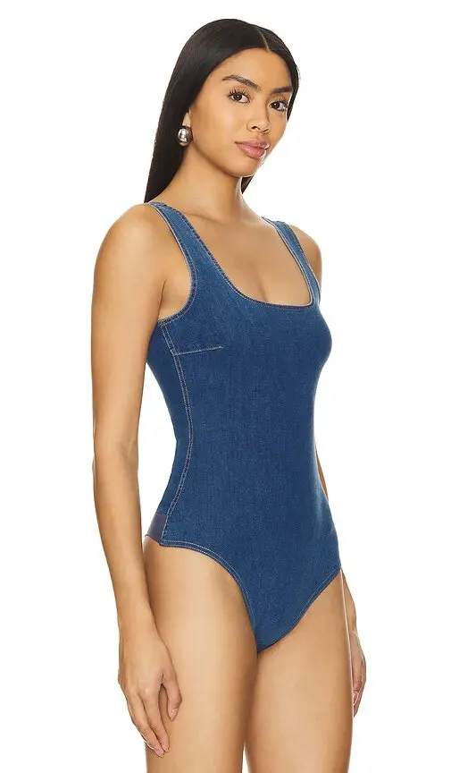 Commando Do It All Denim Squareneck Bodysuit