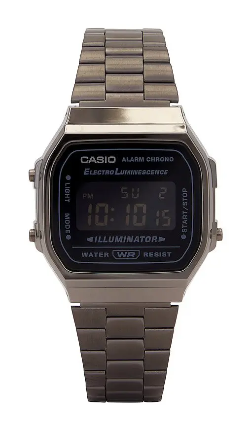 Casio Vintage A168 Series Digital Watch - Metallic Silver