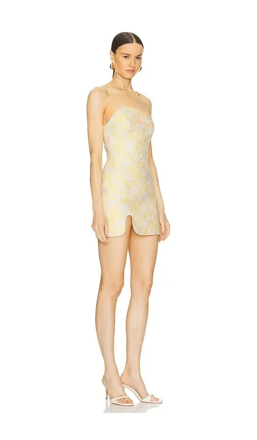 Amanda Uprichard Strapless Puzzle Mini Dress