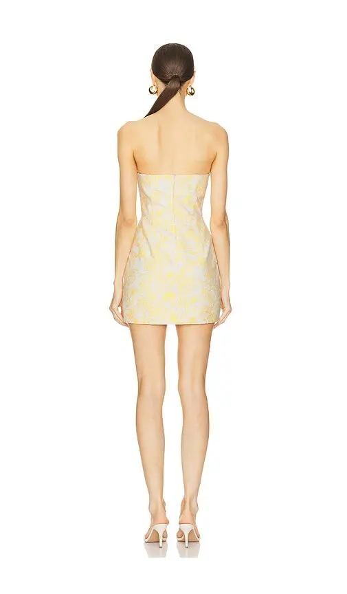 Amanda Uprichard Strapless Puzzle Mini Dress