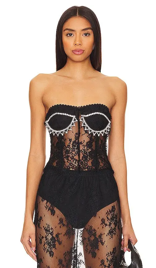 Nbd Anjali Lace Top - Black