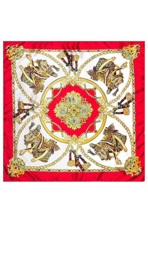 PETIT MOMENTS Printed Equestrian Headscarf