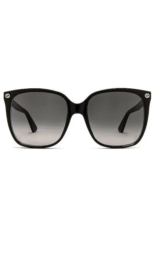 Gucci Light Acetate Cat Eye Sunglasses - Black