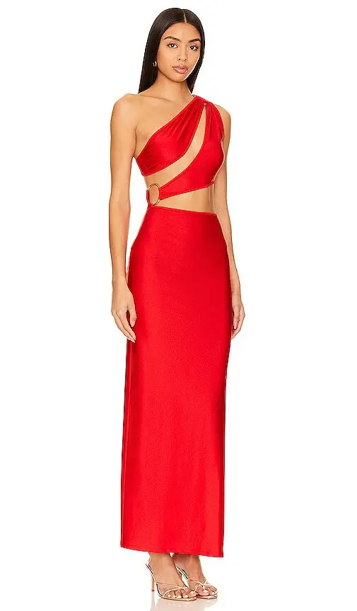 KHANUMS Kalentina One-shoulder Cut-out Gown