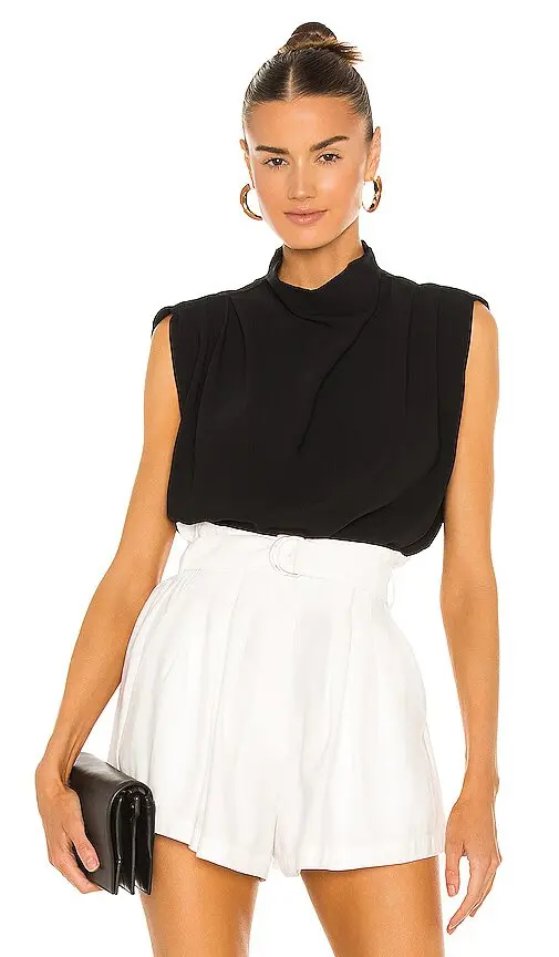 Amanda Uprichard Sleeveless Fabienne Top - Black