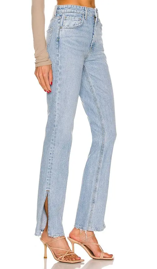 GRLFRND Harlow High-rise Boot Slit Jeans - Denim-light