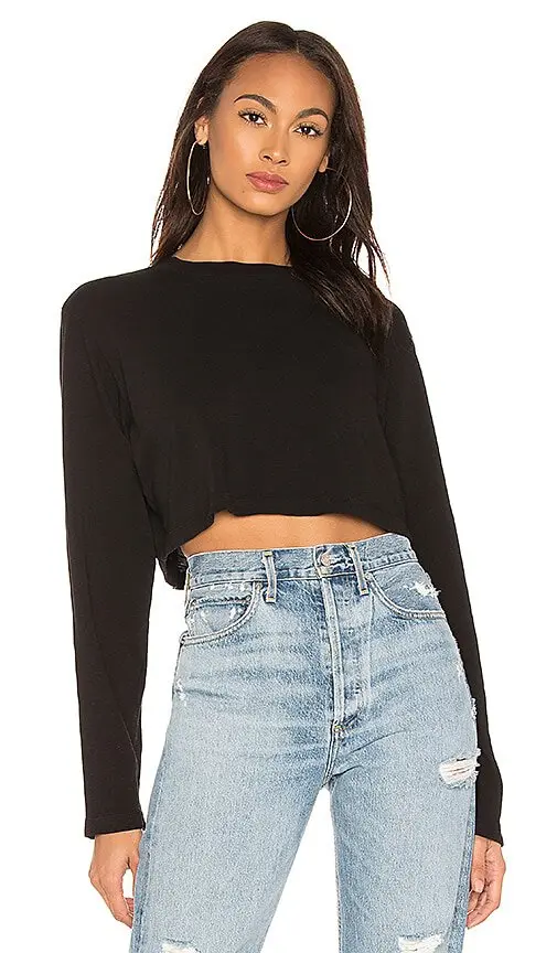 Cotton Citizen Tokyo Crop Shirt - Black