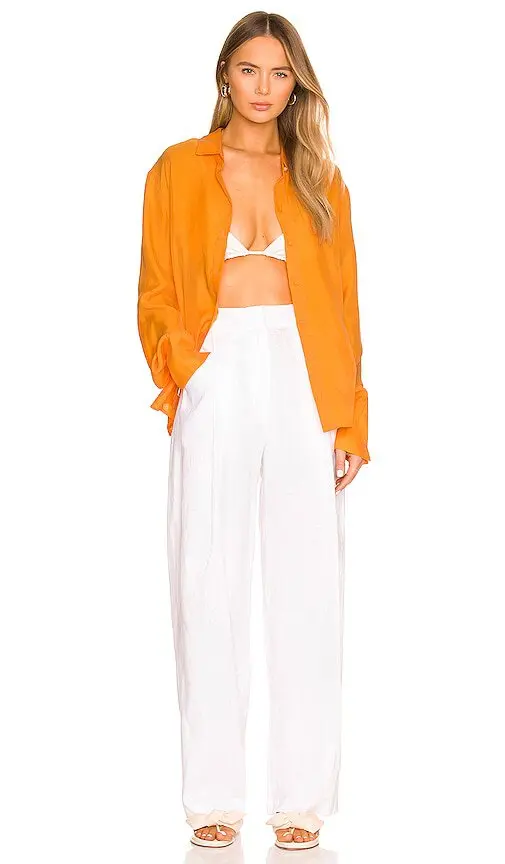 AEXAE Linen Trousers - White
