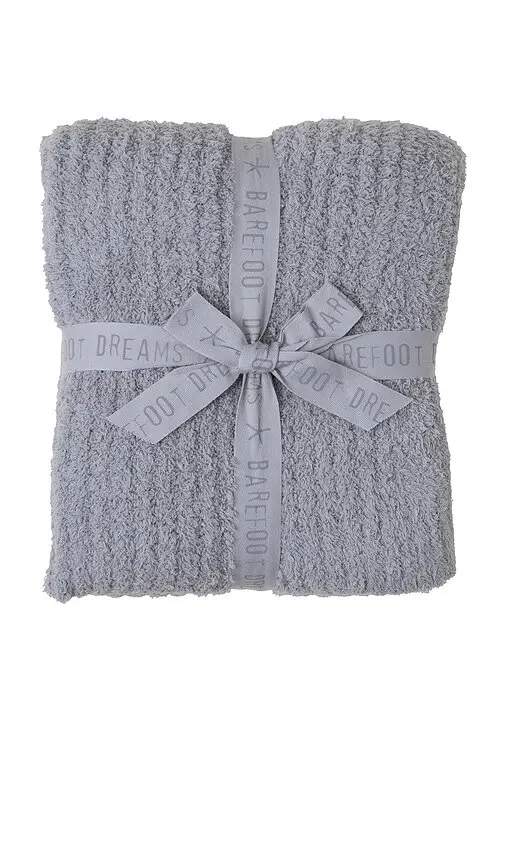 Barefoot Dreams Cozychic Ribbed Throw - Grey