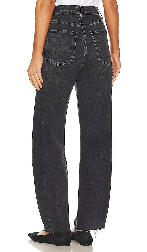 AGOLDE Luna Pieced Wide Leg Jeans - Black