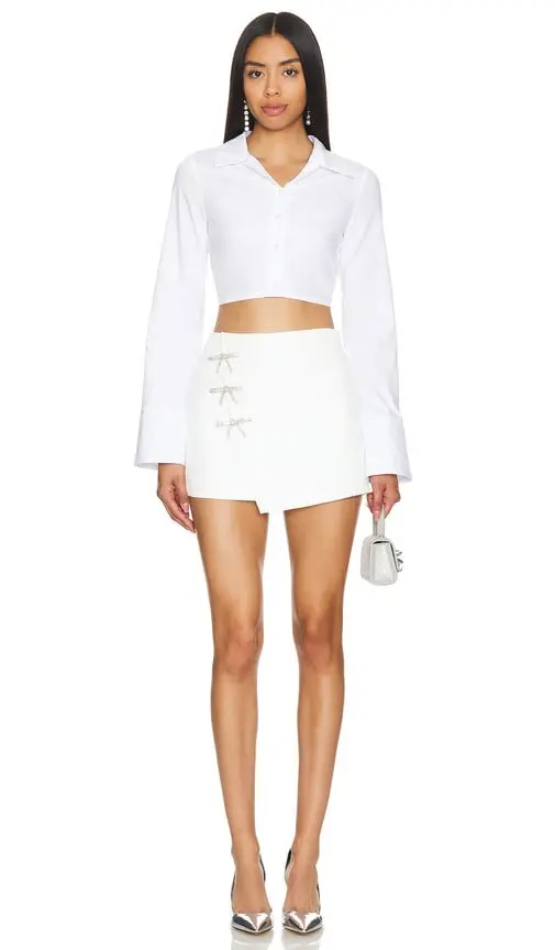 MORE TO COME Ember Mini Skirt - White