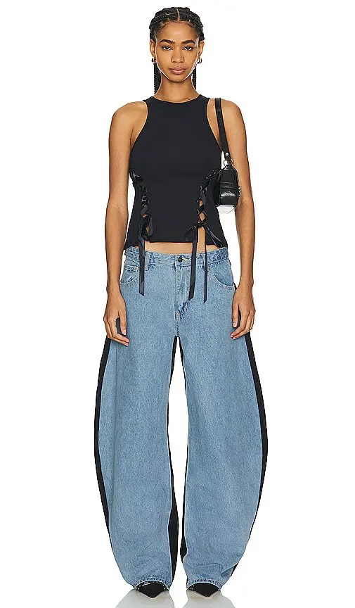 Lioness Horseshoe Wide Leg Jeans