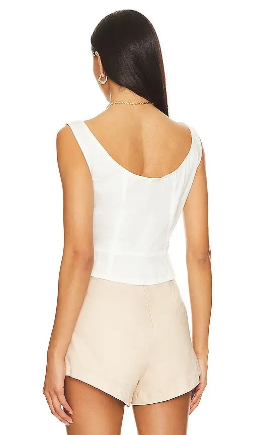 Free People Sally Solid Corset Top - White