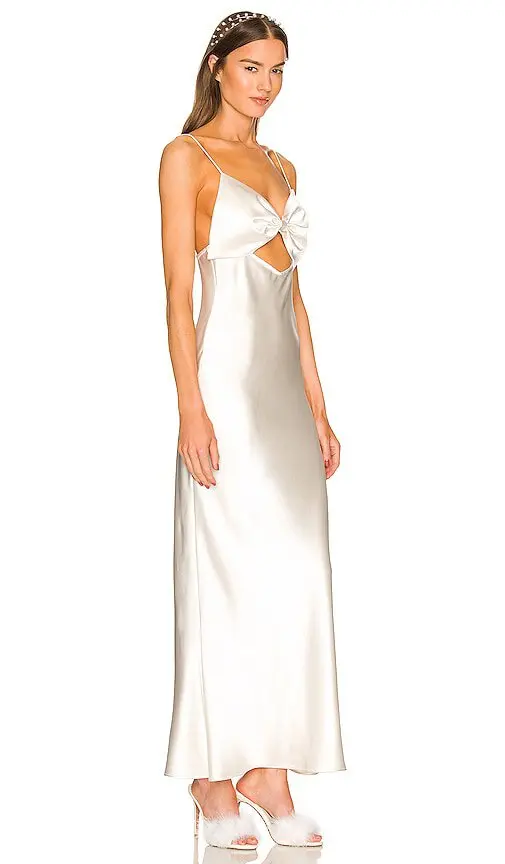 FLEUR DU MAL Bow Slip Dress