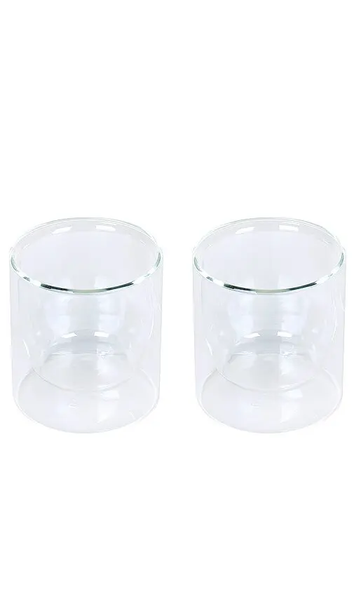 YIELD Double-wall Glass 6oz Set In Clear - Neutral