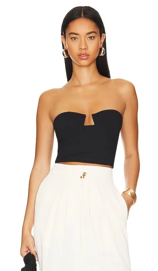 Susana Monaco Wire Crop Top - Black