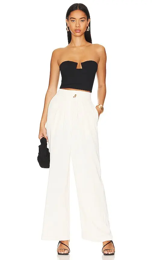 Susana Monaco Wire Detail Crop Top
