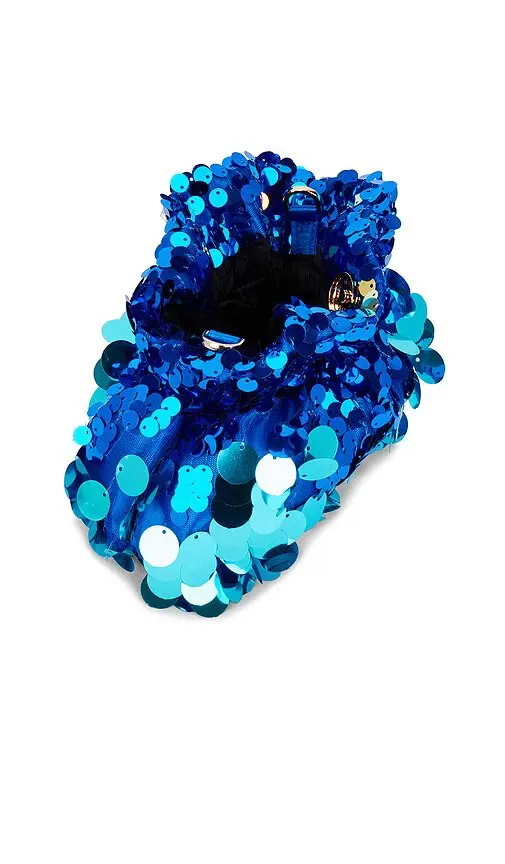 OLGA BERG Pedro Sequin Pouch - Blue
