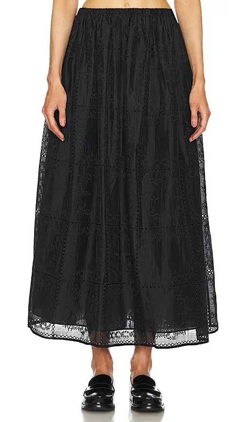 HELSA Handkerchief Midi Skirt