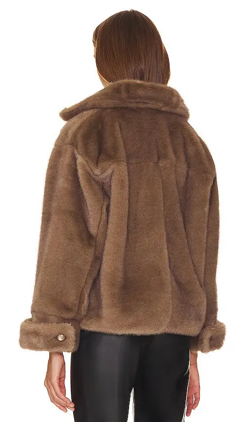 Heartloom Faux Fur Zip-up Coat