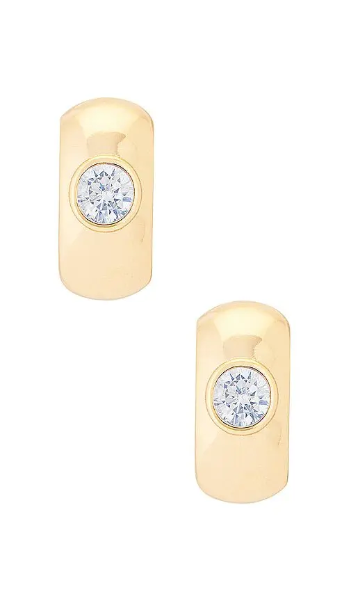 MEGA Large Cz Donut Hoop Earrings