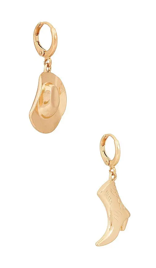 PETIT MOMENTS Faye Dangle Earrings - Metallic Gold