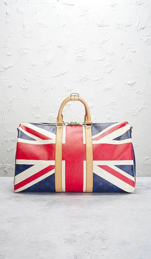 FWRD RENEW Louis Vuitton Union Jack Royal Wedding Keepall Bandouliere 45 Handbag