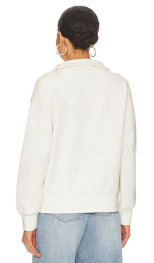 Varley Hawley Half Zip Sweatshirt - Ivory