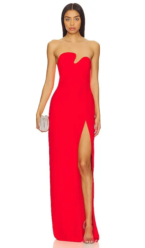 Amanda Uprichard X Revolve Strapless Puzzle Gown