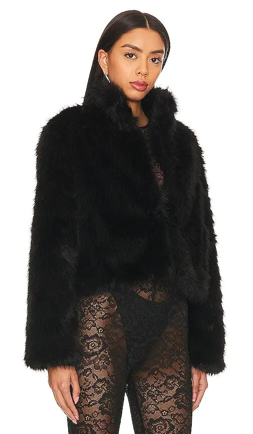 Adrienne Landau Faux Fox Fur Jacket
