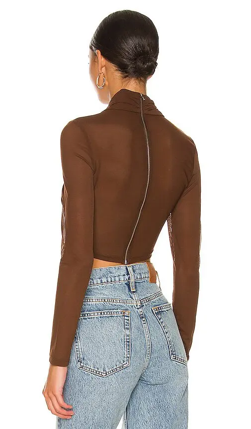 Bardot Aliyah Wrap Top - Chocolate