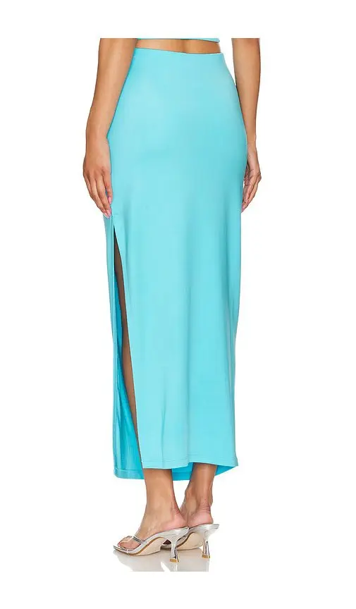 Susana Monaco Solid Side Gathered Slit Skirt