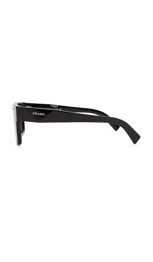 Prada Rectangular Frame Sunglasses - Black