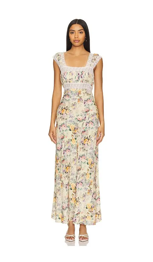 SELKIE The Veronica Slip Dress - Beige