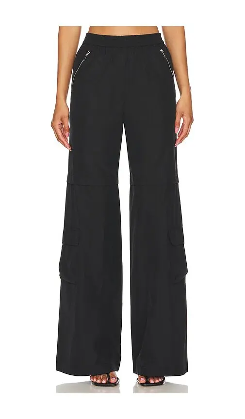 Amanda Uprichard Gia Wide Leg Pants - Black