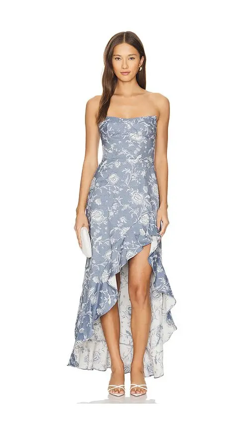 Amanda Uprichard Alyse Chambray Hi-low Dress
