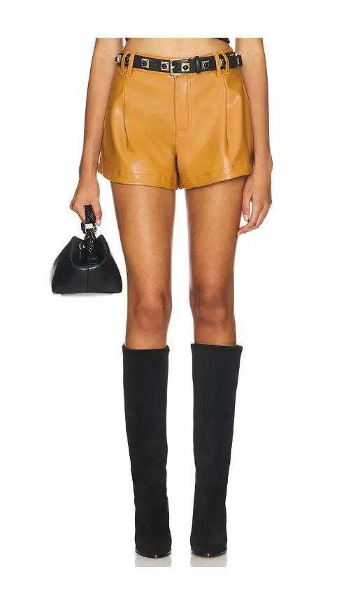 Free People X We The Free Vegan Leather Shorts