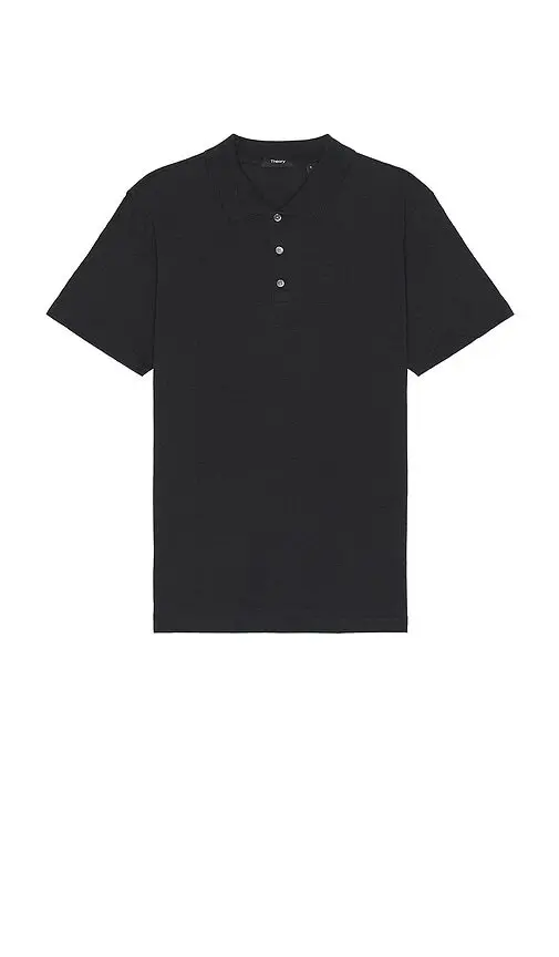 Theory Bron Cotton Polo In . Also - Black