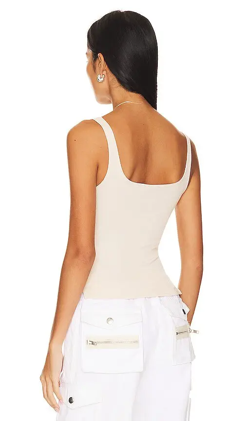 Lna Scoop Ribbed Tank - Ivory