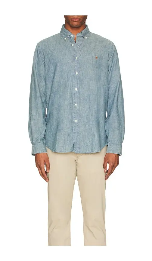 Polo Ralph Lauren Long Sleeve Chambray Sport Shirt In . Also