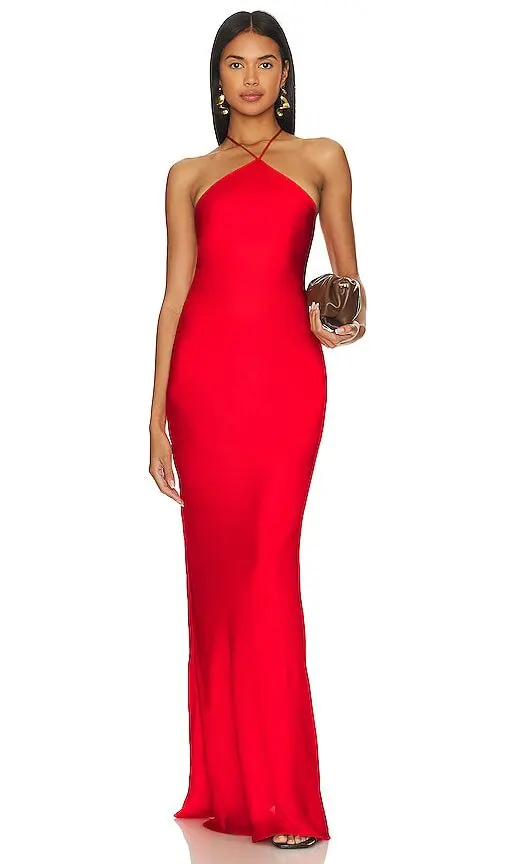 Line & Dot Kira Maxi Dress - Red