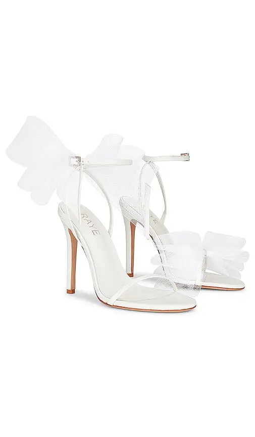 Raye Bubbly Heel With Bow Detailing - Ivory