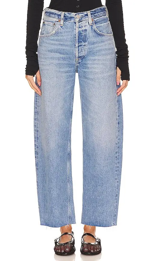 Citizens Of Humanity Ayla Undone Hem Crop Jeans - Denim-medium