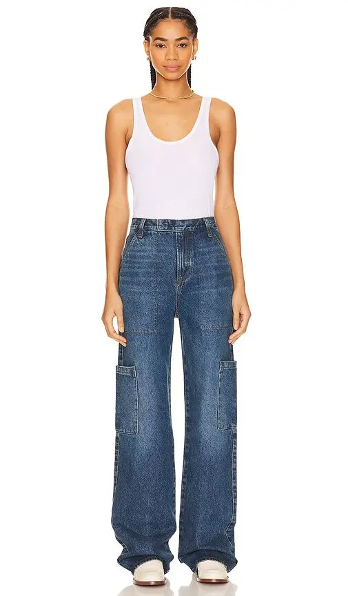 GRLFRND Elyse Trouser Cargo Jeans - Blue