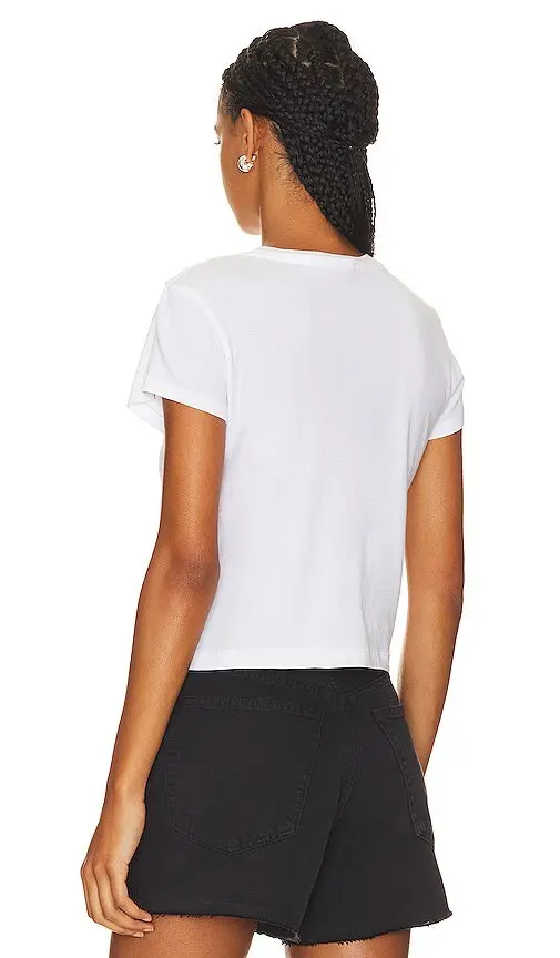 AGOLDE Adine Shrunken Tee - White